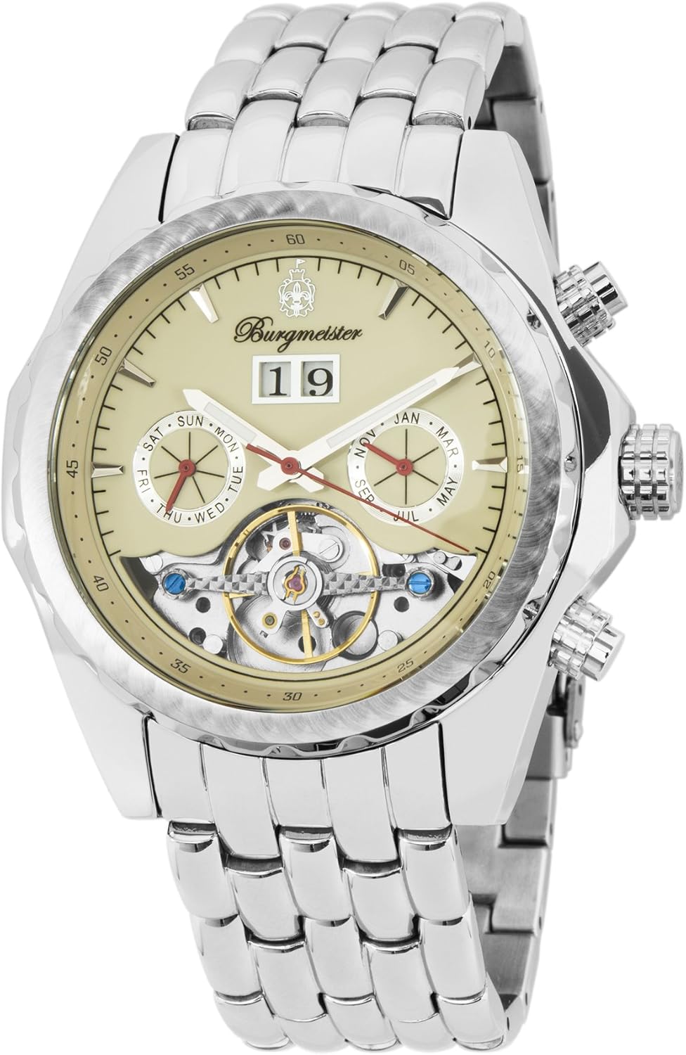 Burgmeister Valencia Bm137-191A Gents Automatic Analogue Wristwatch ...