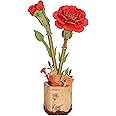 Amazon.com: rowood 3D Puzzle Wooden Flower,DIY Artifical Flower Building Set Craft Kit for Women ...