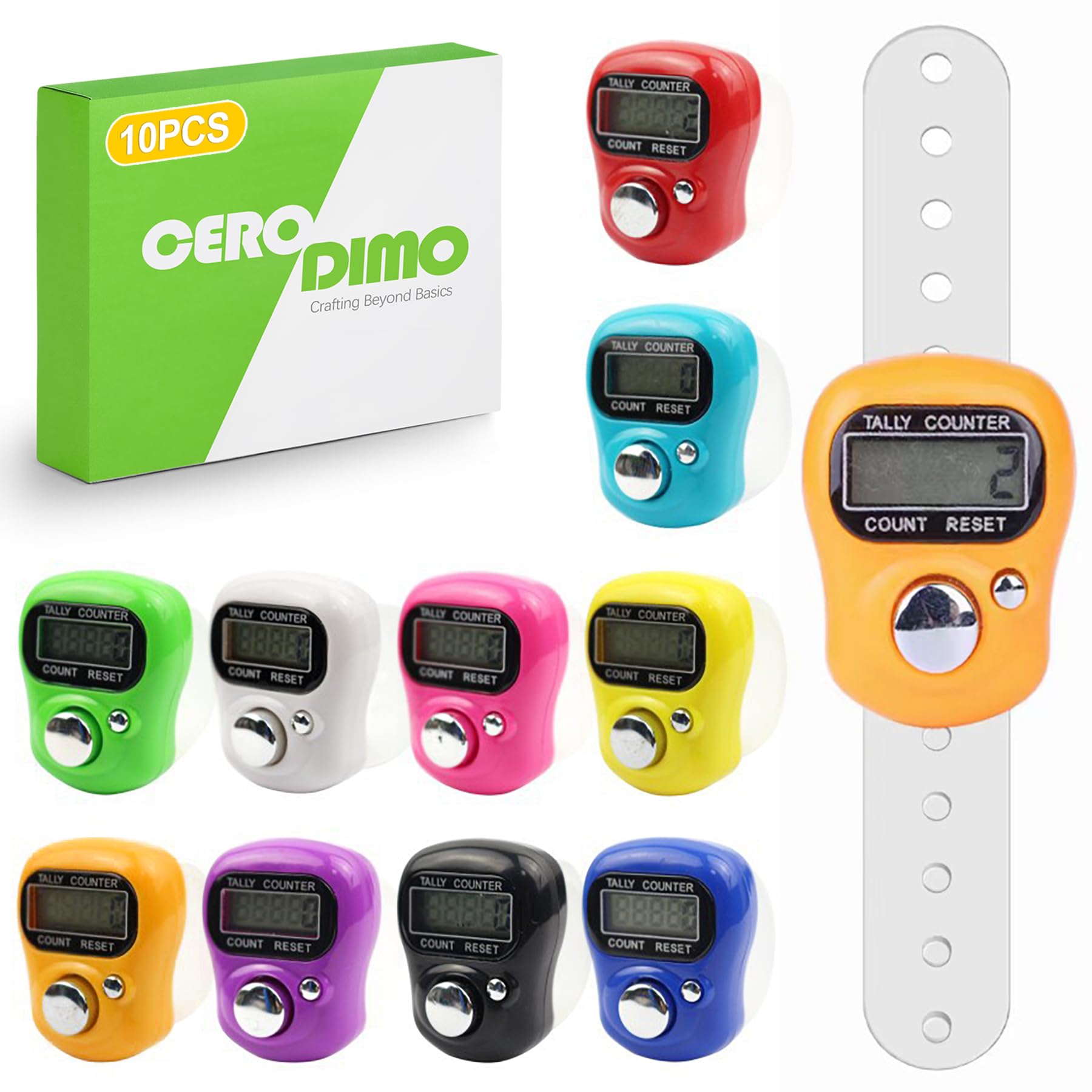 CeroDimo 10-Pack Mini LCD Digital Finger Clicker Counter, 5-Digit ...