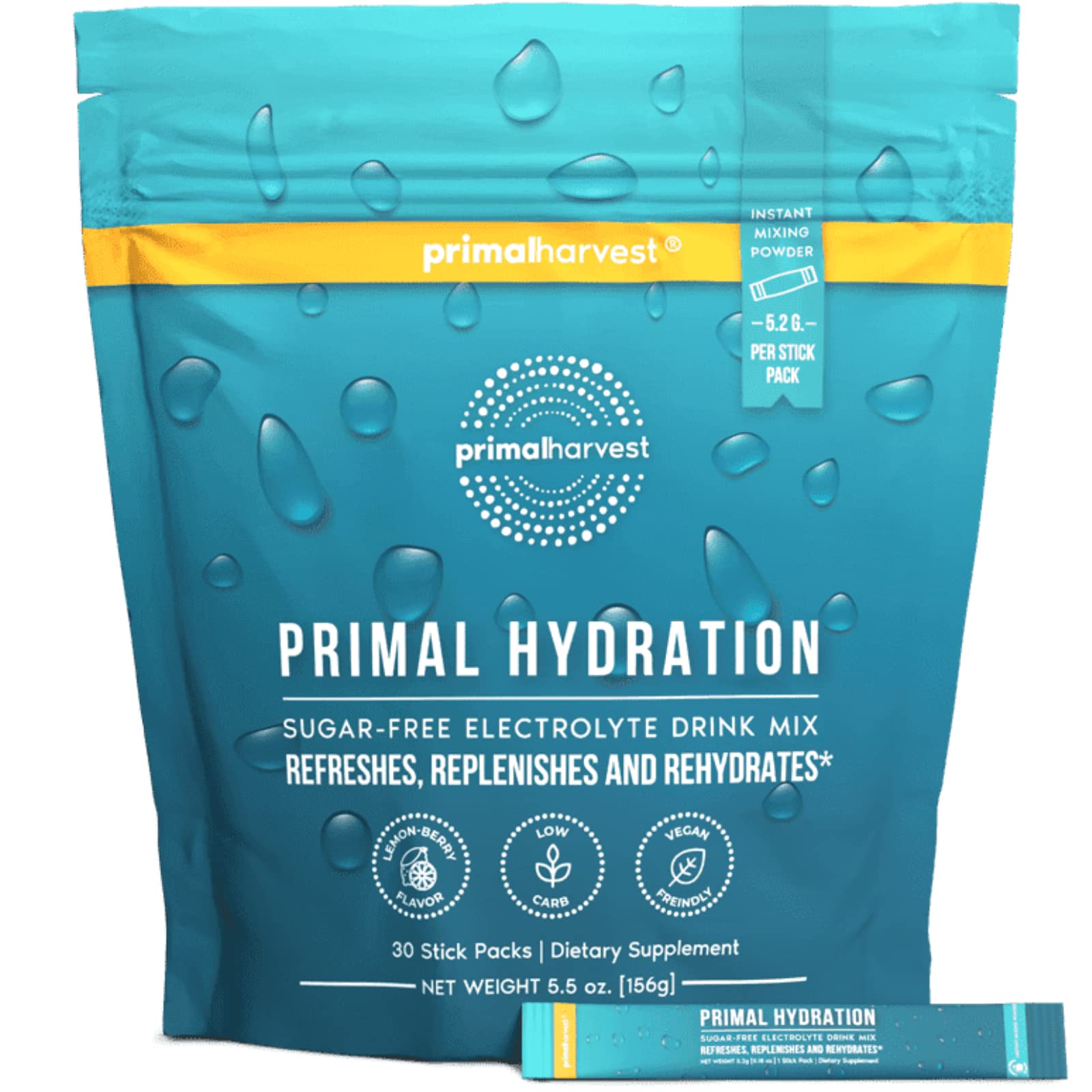 Mua Primal Harvest Electrolytes Powder Packets Primal Hydration, Easy ...