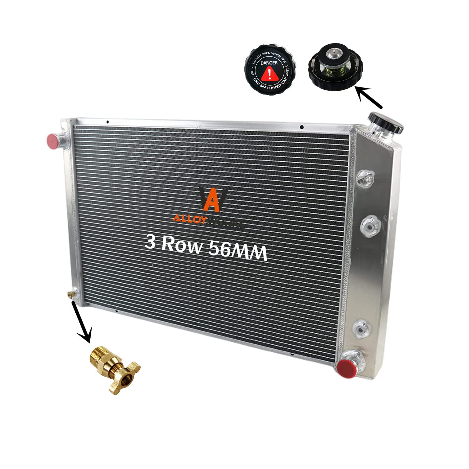 ALLOYWORKS CC716 Radiator for 1973-1991 Chevy GMC C/K/P/R/V Series ...