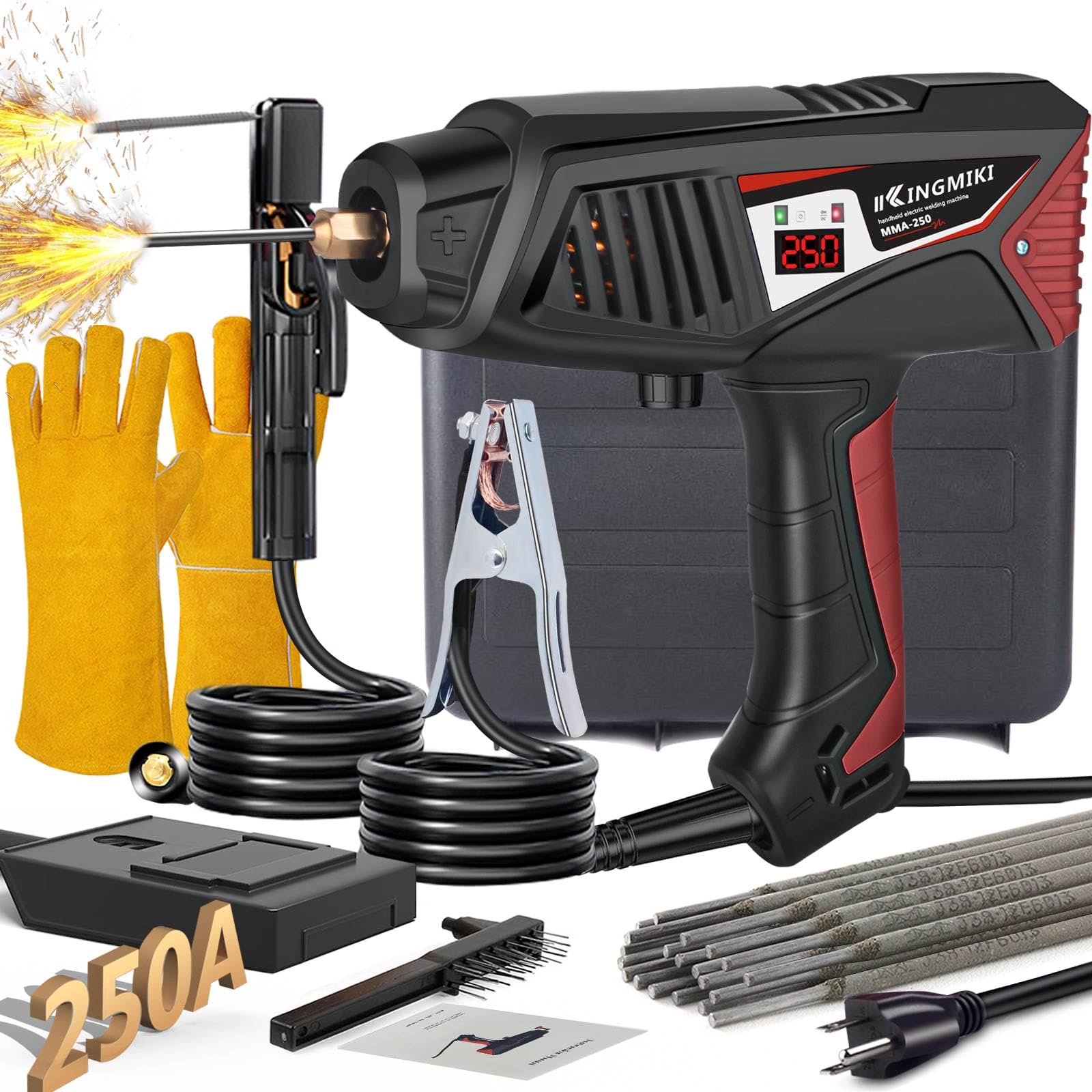 KingMiKi Portable Welder, 20-250A Digital Display Hand Held Welder ...