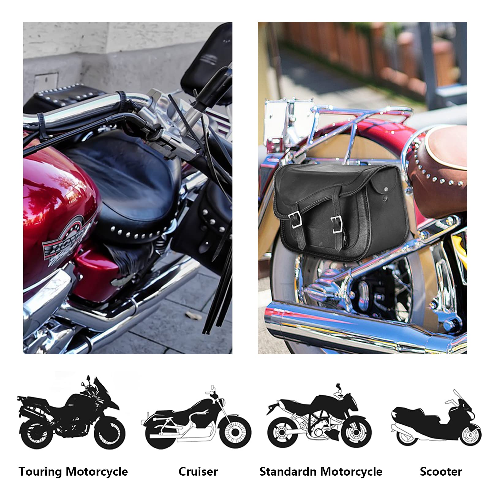 Mua Motorcycle Saddle Bags Leather Motorcycle Swing Arm Bag For ...