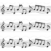 Amazon.com: Whaline 66Ft Musical Notes Bulletin Board Borders Black ...