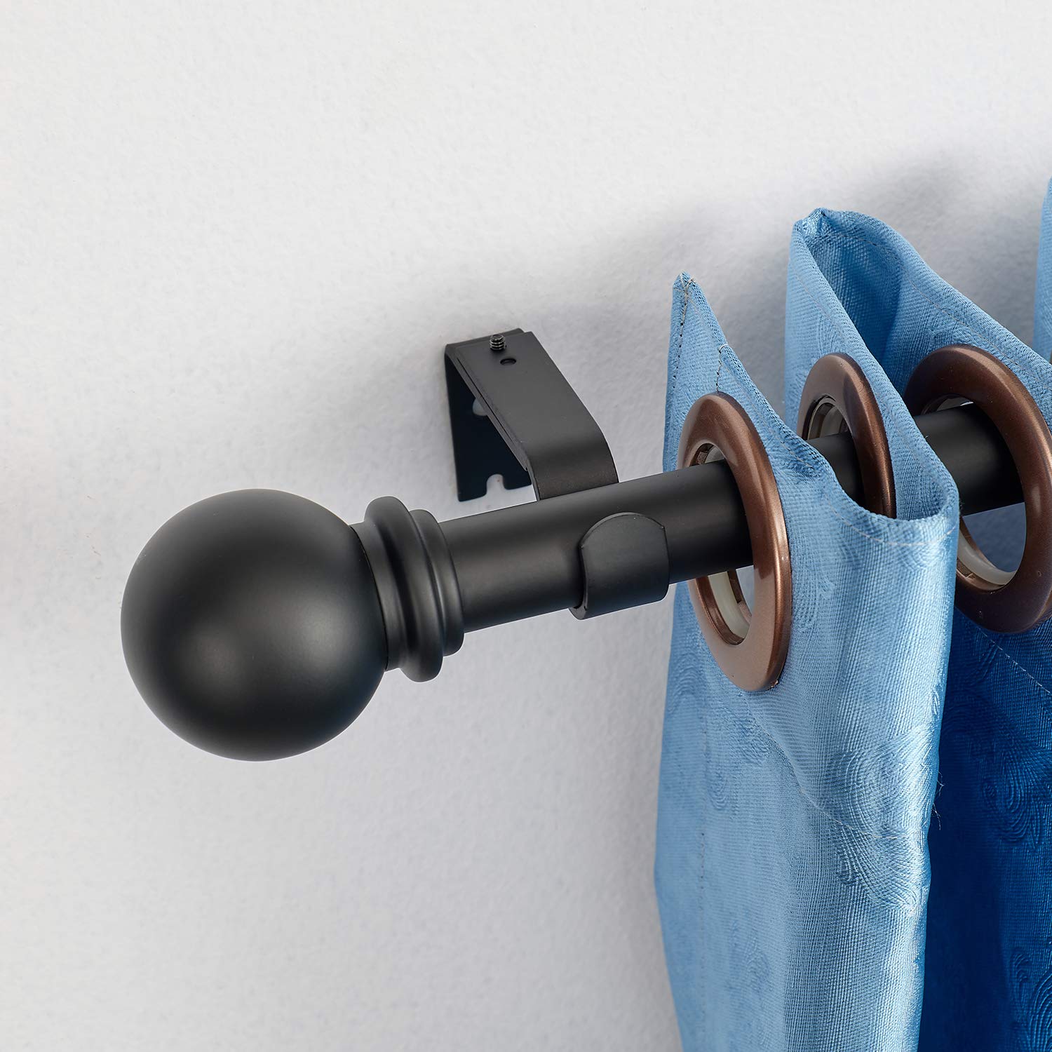 YunNephele Adjustable Window Curtain Rods 36-72 inches Matte Black ...