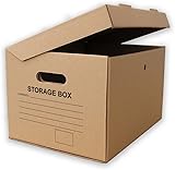 Pack of 10 A4 Cardboard Archive Filing Storage Boxes - 15" x 12" x 9 ...