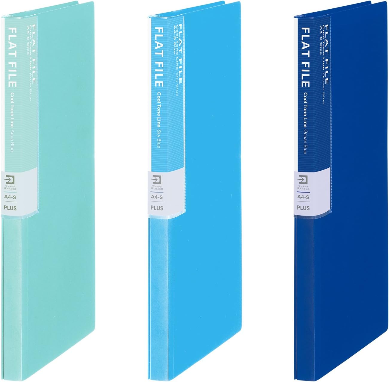 Amazon | プラス PPフラットファイル A4縦 2穴 デジャヴ FL-102DP クールトーンパック | フラットファイル | 文房具 ...