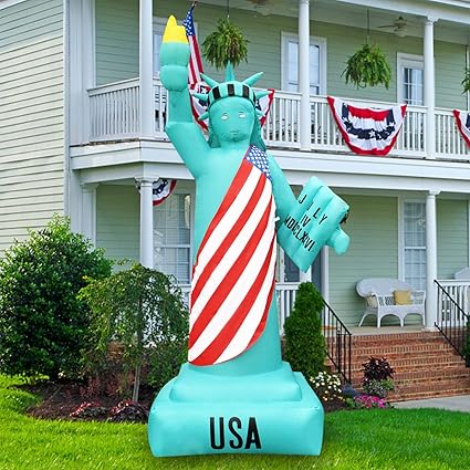 Amazon.com: BLOWOUT FUN 8ft Tall Patriotic Independence Day 4th of July ...
