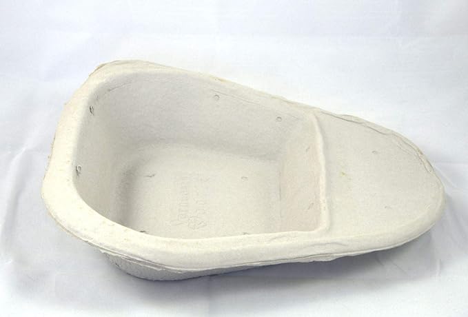 10 Disposable Cardboard Pulp 1.3L Slipper Bed Pan Liners Hospital Style ...
