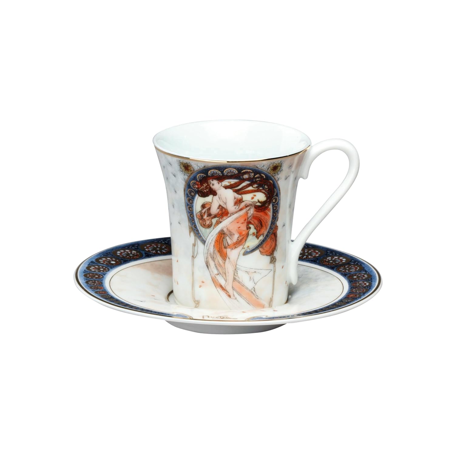 Goebel Alphonse Mucha 67021113 Espresso Cup with Saucer The Dance ...