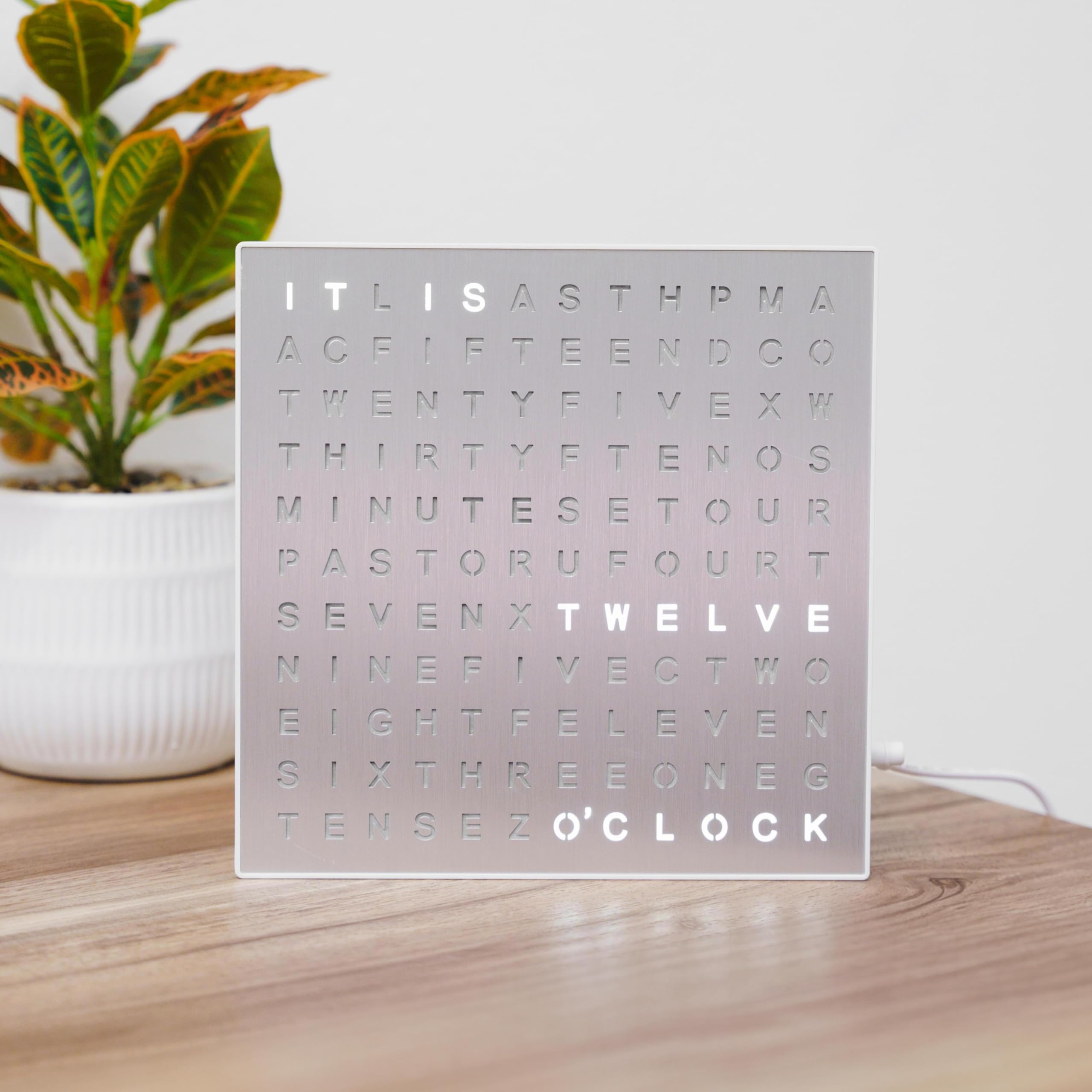 Mua Sharper Image® LED Word Clock – 7.75" Light-Up Digital Clock for ...