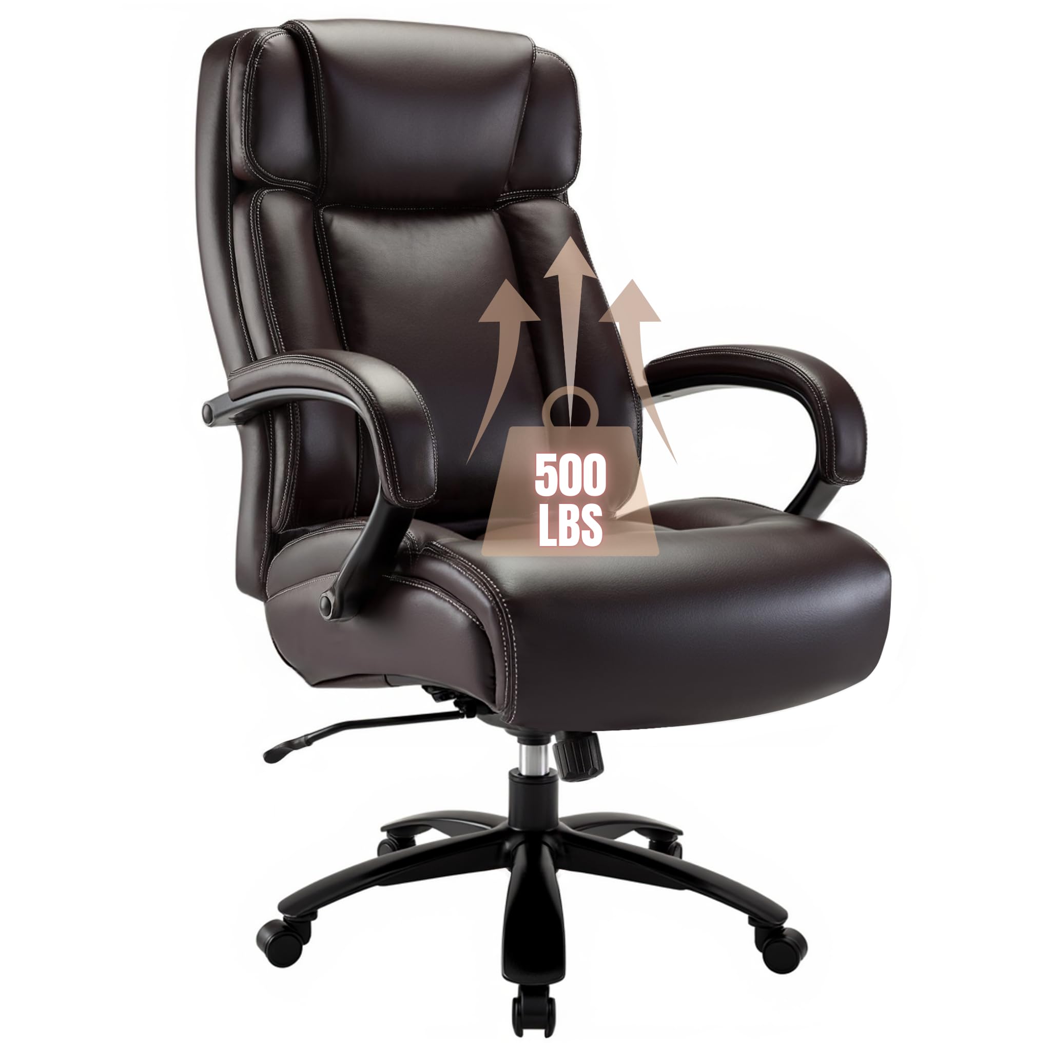 500lbs Ultra Big and Tall Office Chair Extra Wide Large Heavy Duty ...