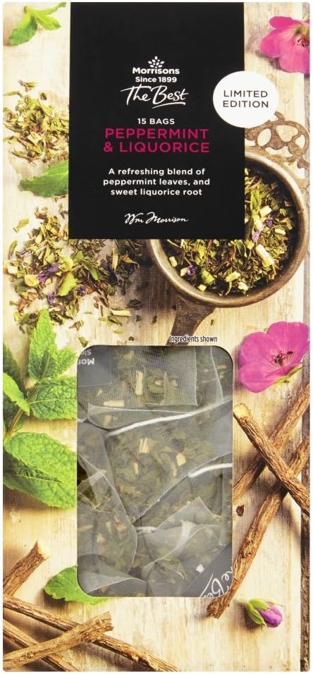 Morrisons The Best Peppermint and Liquorice Teabags 15S, 30 g: Amazon ...