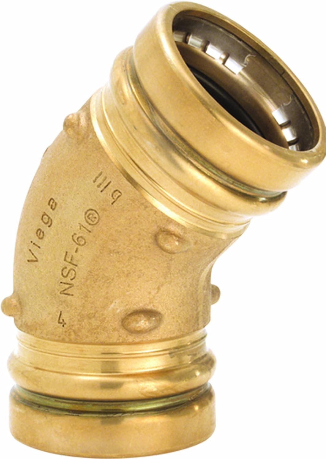 Viega 91427 ProPress Bronze XL 45-Degree Elbow with 4-Inch P x P - Pipe ...
