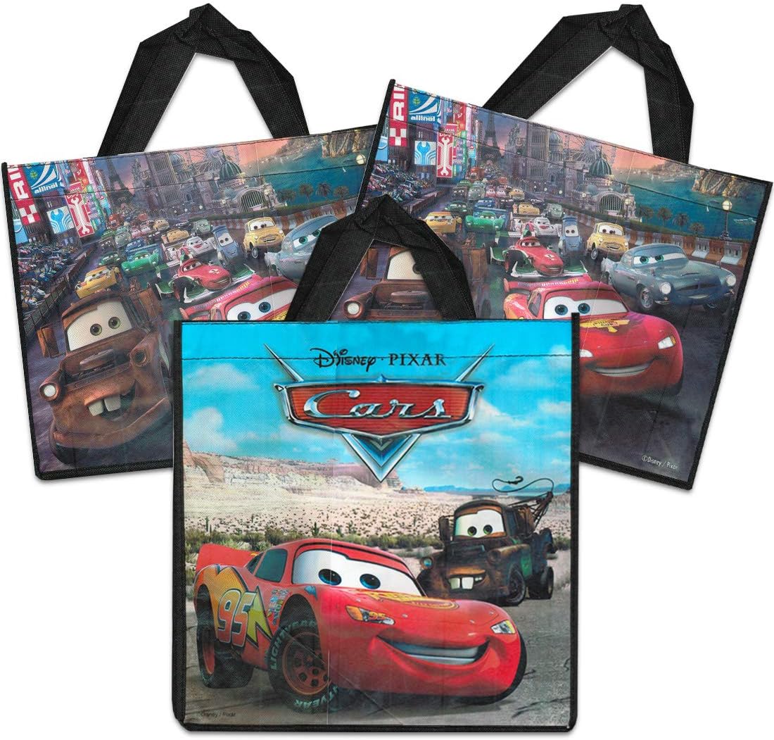 Amazon.com: Disney Cars Tote Bags Value Pack -- 3 Reusable Tote Party ...