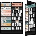 Amazon.com: ABCKEY Class Schedule Pocket Chart, Double-Sided Foldable ...