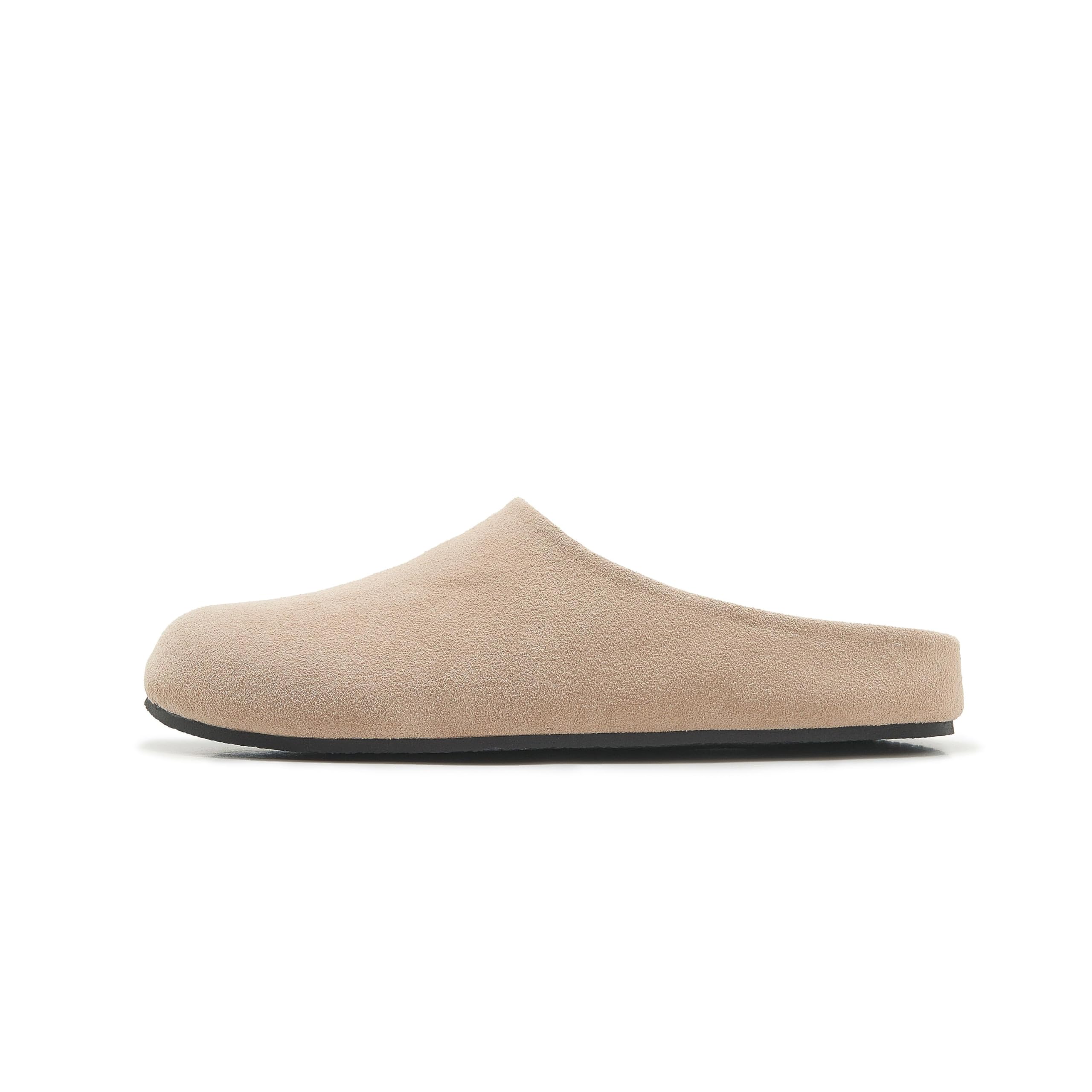 ATBELL Women's Suede Clogs Round Toe Leopard Print Leather Mules Cork ...