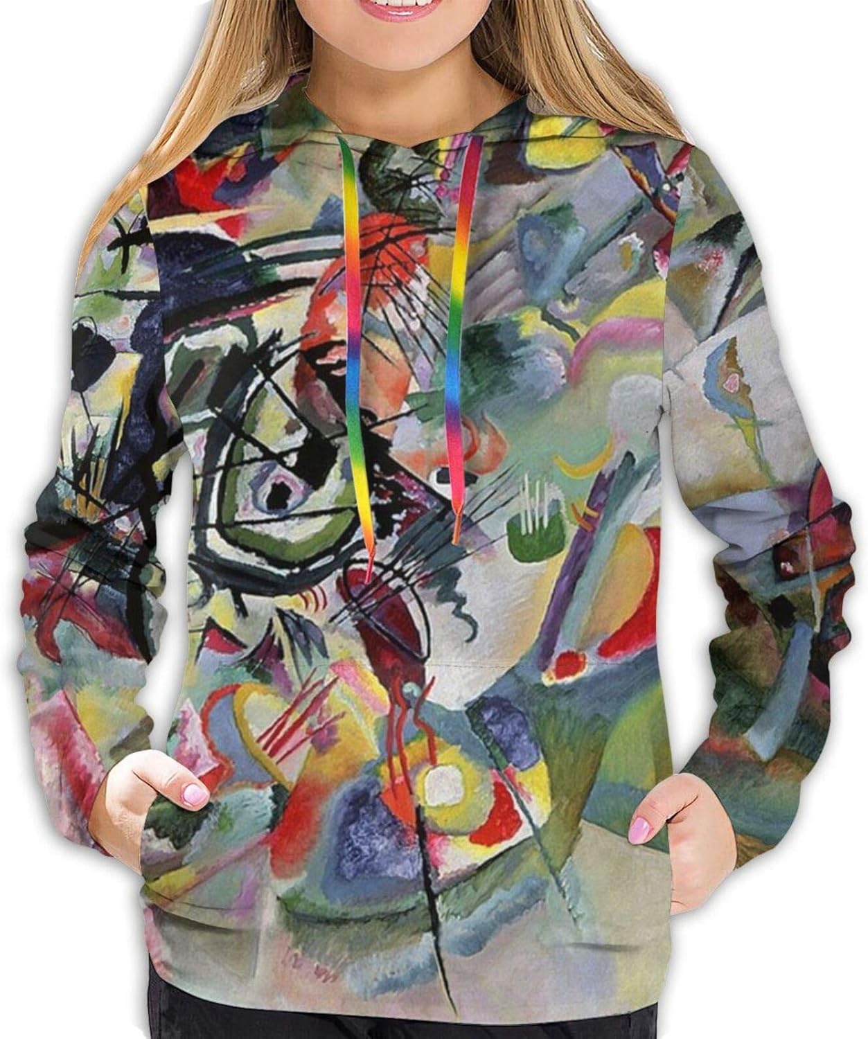 Famosa pintura abstracta de arte de composición VII moda suave mujer ...