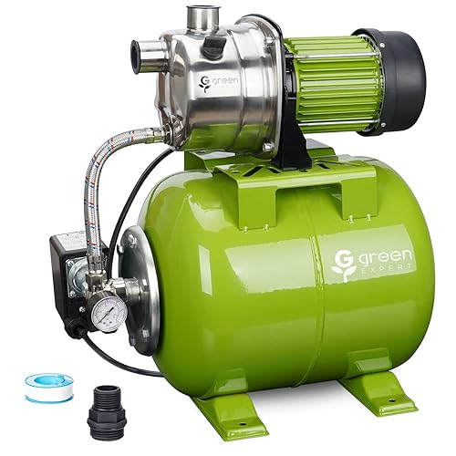 G green EXPERT Steel 3/4 Horsepower Shallow Well Automatic Booster Pump ...