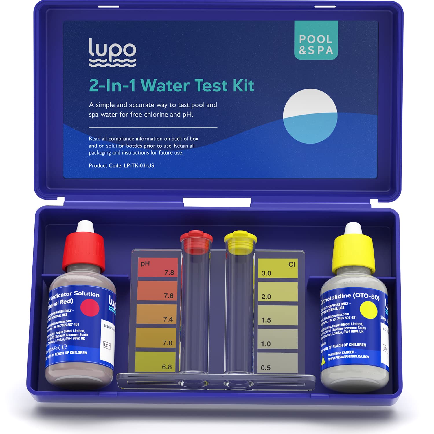 Mua Lupo 2-in-1 Water Test Kit for Swimming Pools & Spas | Water ...