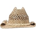 Straw Cowboy Hat-Natural Roll W35S16A, Natural, One size fits most at ...