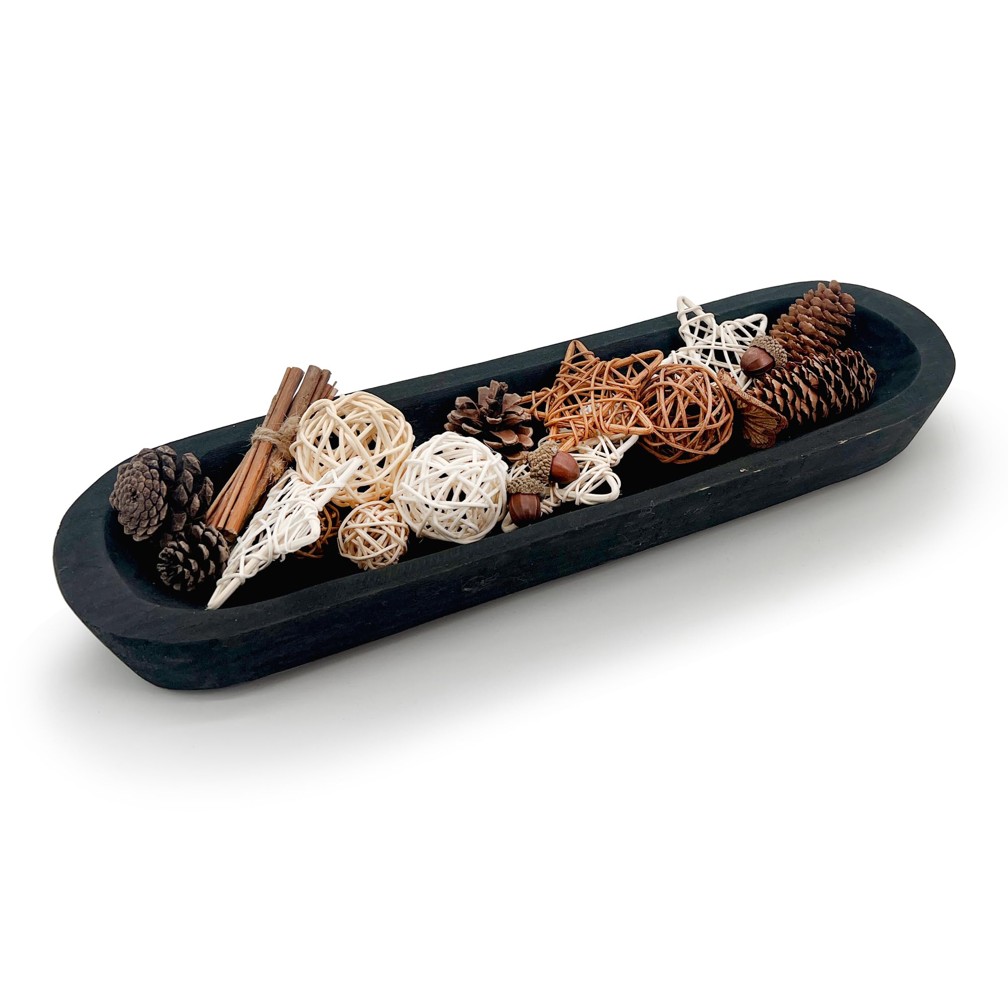 MOLADRI 17" Wooden Dough Bowls Decorative?Unique Centerpiece Bowl ...