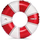 Amazon.com: FUNBOY Giant Vintage Navy Blue Stripe Inflatable Tube Pool ...