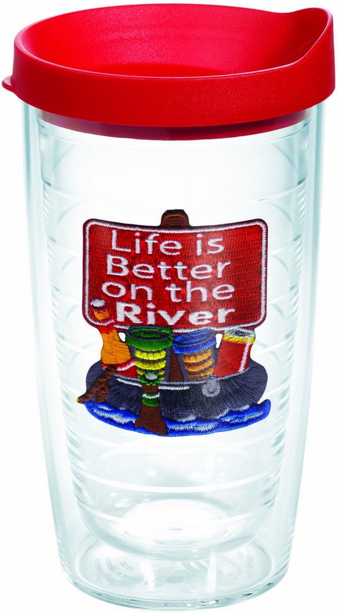 Tervis Tumbler with Red Lid, 16-Ounce, Life is Better on The River ...