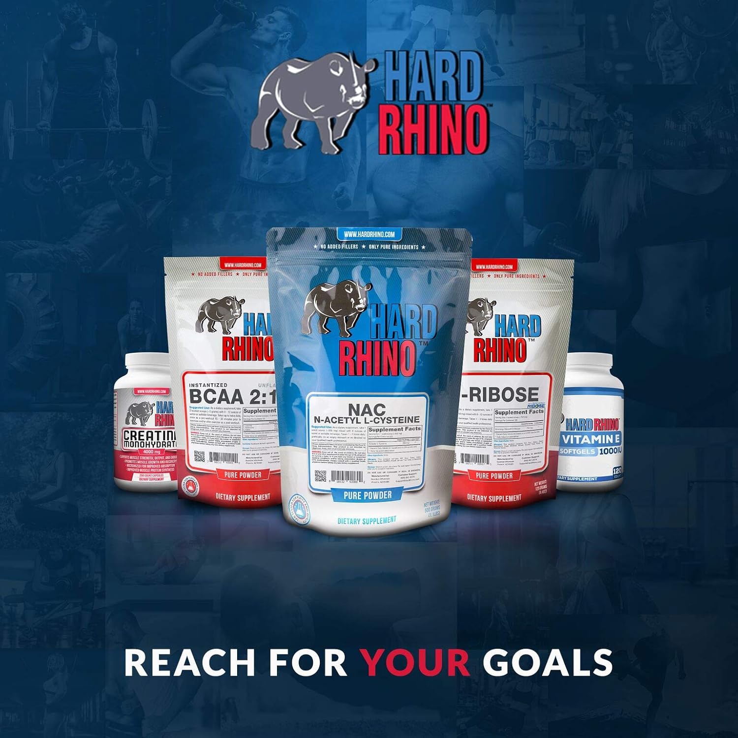 Hard Rhino N-Acetyl L-Cysteine (NAC) Powder, 250 Grams (8.8 Oz ...