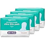 Amazon.com: Amazon Basics Thick Maxi Pads with Flexi-Wings for Periods ...