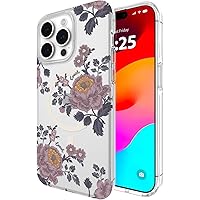 Coach - Funda Delgada de Piel de guijarros Genuina para iPhone 15 Pro MAX, Compatible con Carga ...