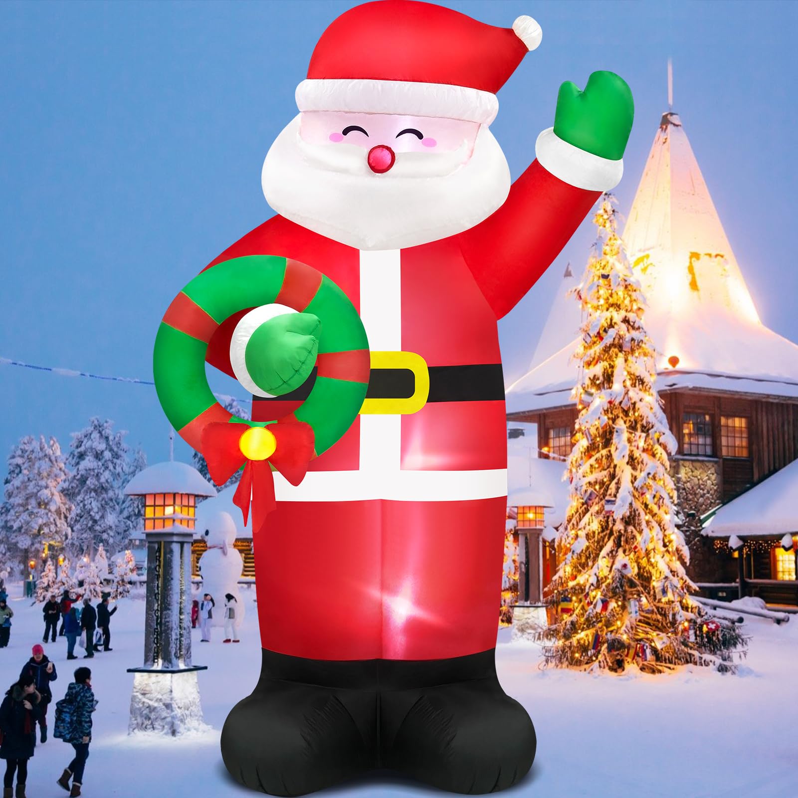 Danxilu 14FT Giant Christmas Inflatable Santa Claus Outdoor Decorations ...