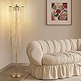 QiMH Crystal Floor Lamp for Living Room/Bedroom Decor, Bling Elegant ...