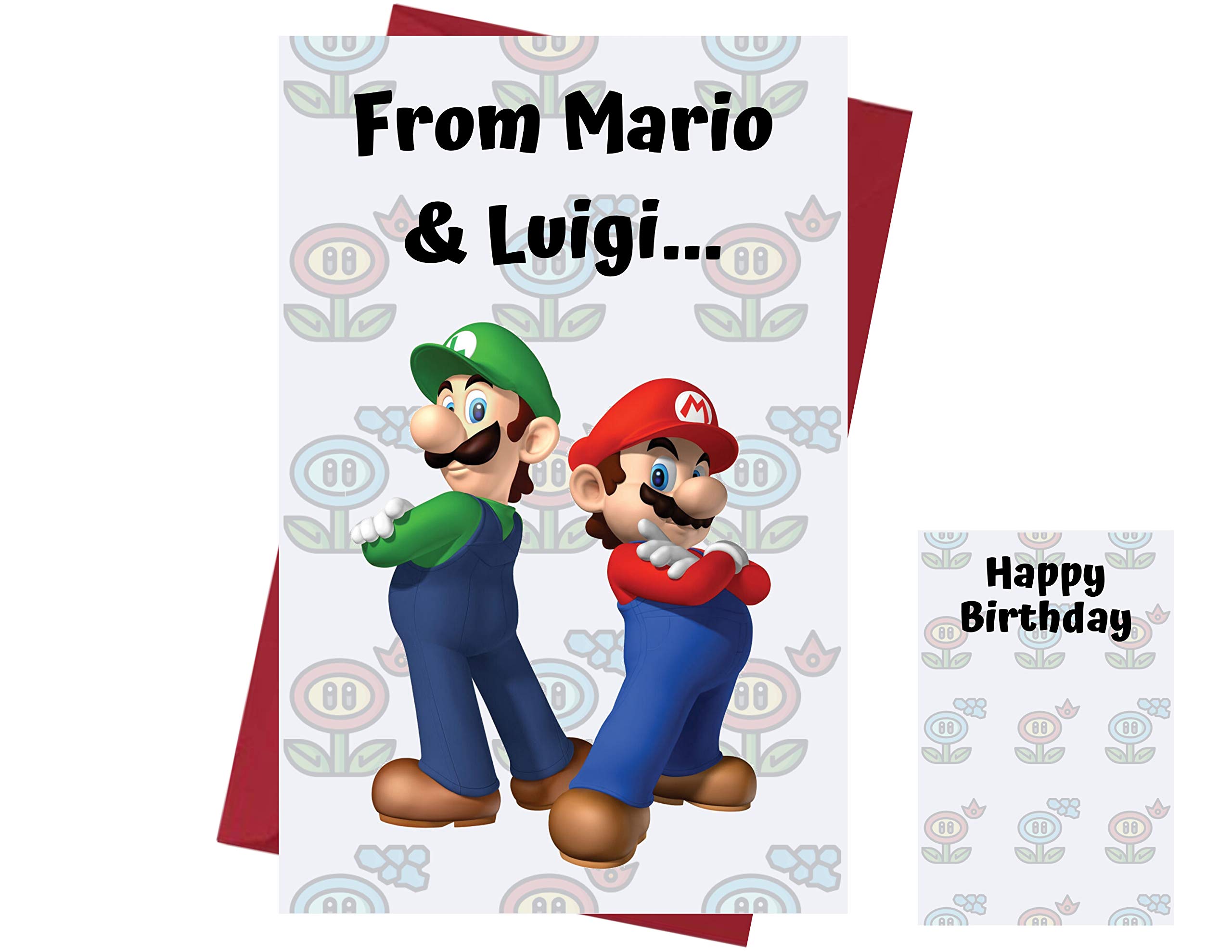 Buy Funny Mario Brothers Birthday Card For Men Women Birthday Card 
