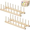 Amazon.com: Tioncy 2 Pcs Wooden Puzzle Storage Rack Wood Jigsaw Puzzle ...