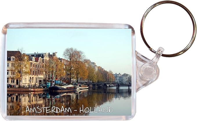 Amsterdam - Holland/Netherlands - Double Sided Large Keyring Gift ...