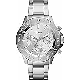 Fossil Bannon Reloj multifunción de acero inoxidable ahumado BQ2491 ...