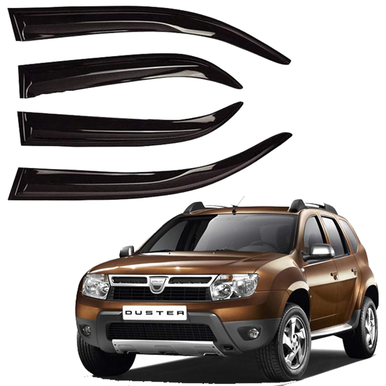 Autofact Bossy Car Rain Wind Door Visor Side Window Deflector ...