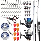 Kit De Pesca Completo 2 Varas 1,20m 10kg 2 Molinete + Itens | Amazon.com.br