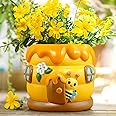 Amazon.com : GUGUGO Cute Bee Hut Plant Pots, Cute Unique Succulent ...