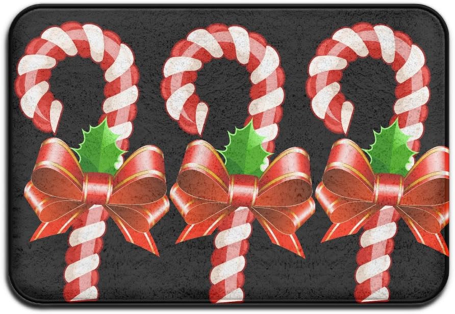 Amazon.com : Fashion Candy Cane Christmas Doormat Welcome Floor Mat ...