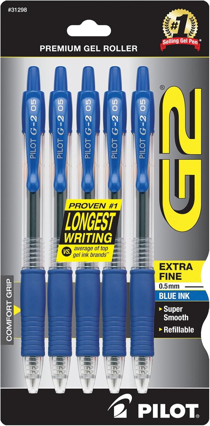 PILOT G2 Premium Refillable & Retractable Rolling Ball Gel Pens, Extra ...