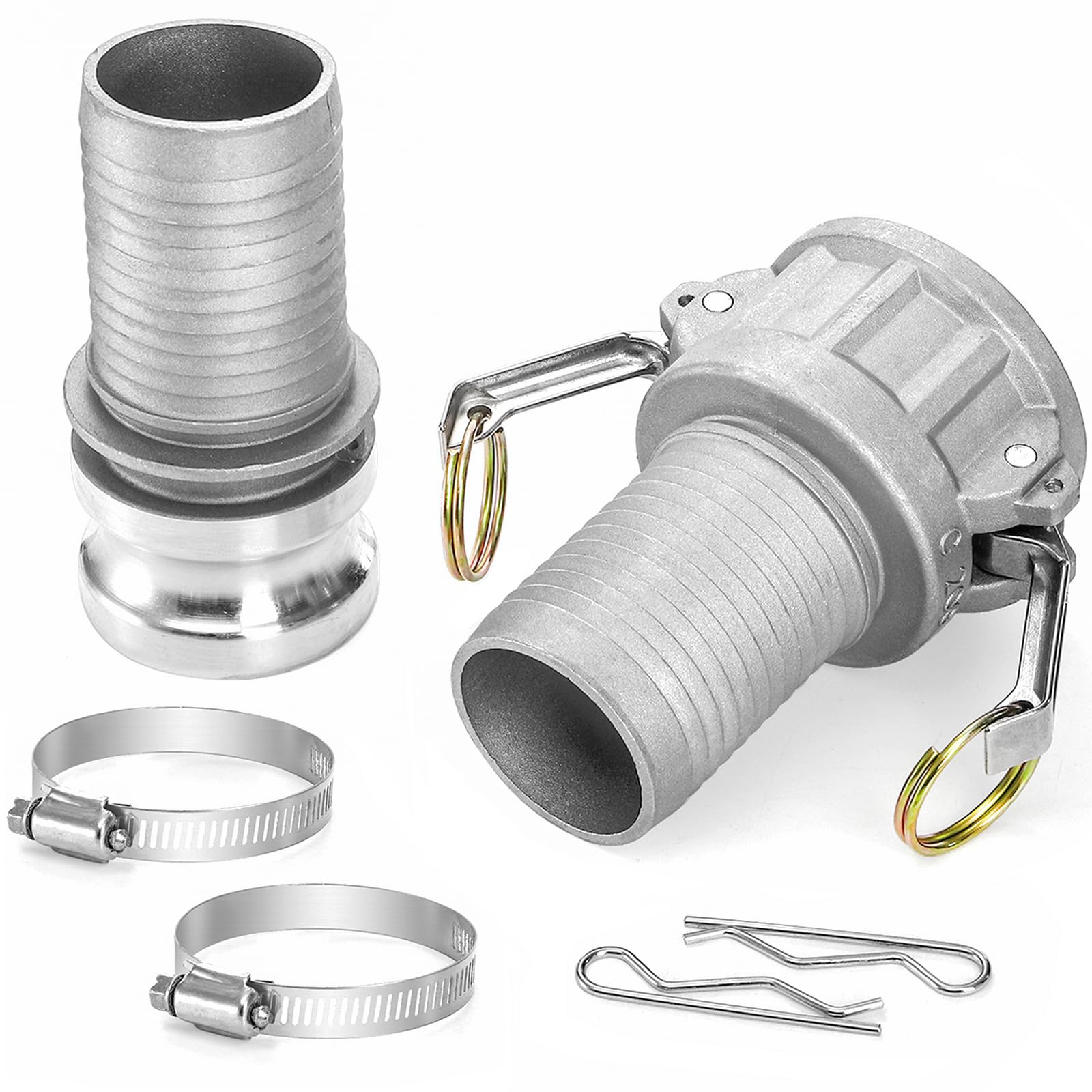 WUWEOT 2 Inch Camlock Fittings C&E, Aluminum Cam and Groove Hose ...