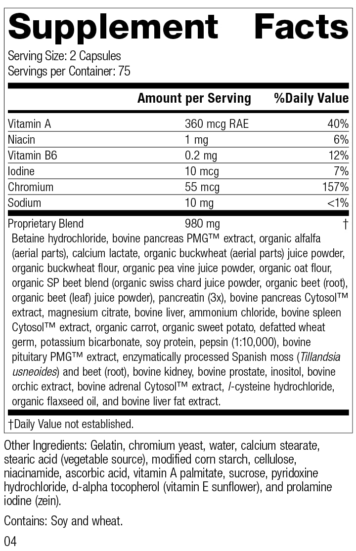Mua Standard Process Diaplex - Whole Food Bowel, Pancreas, Metabolism ...