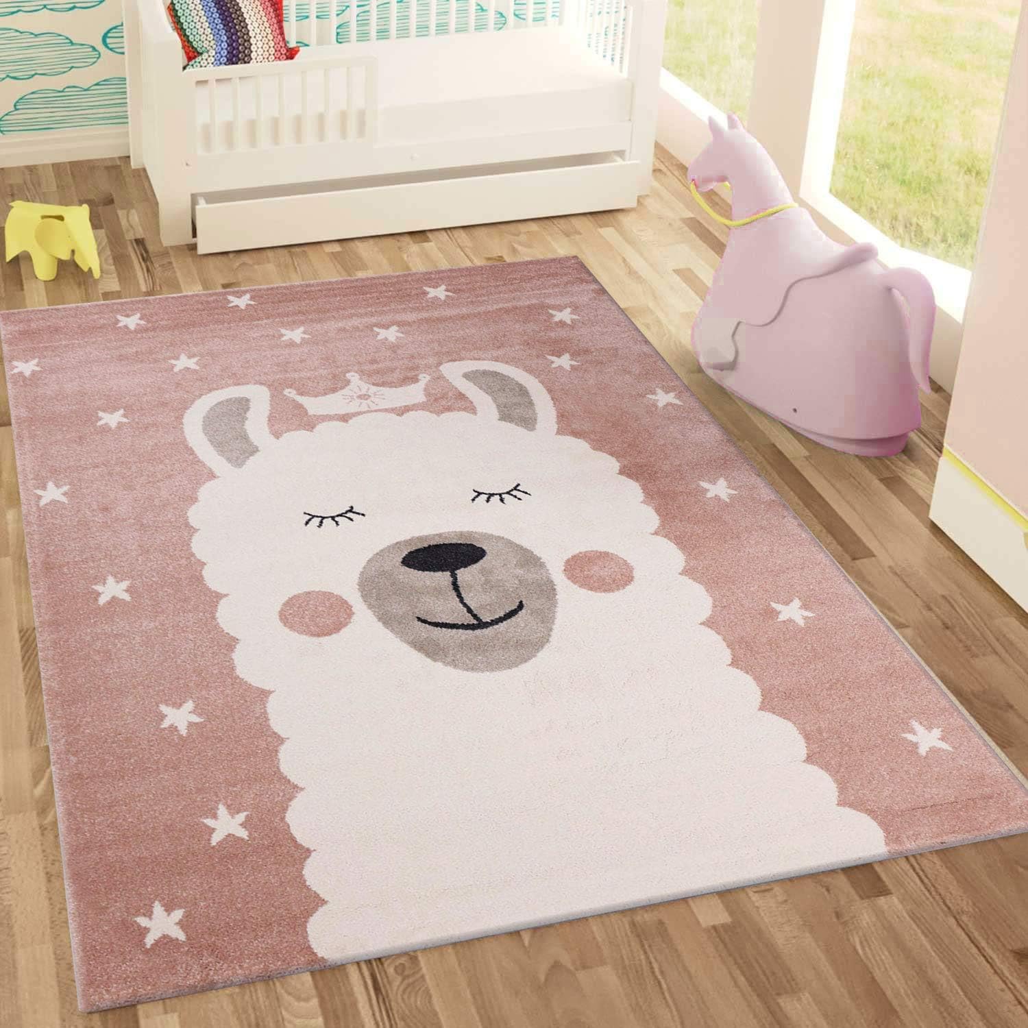 | Kinderteppiche Lama Sternenhimmel | Kinderteppich für Mädchen und ...