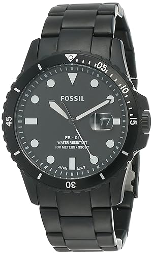 Fossil Men's FB-01 Quartz Watch with Stainless Steel Strap, Black, 22 (Model: FS5659) in Oman ...
