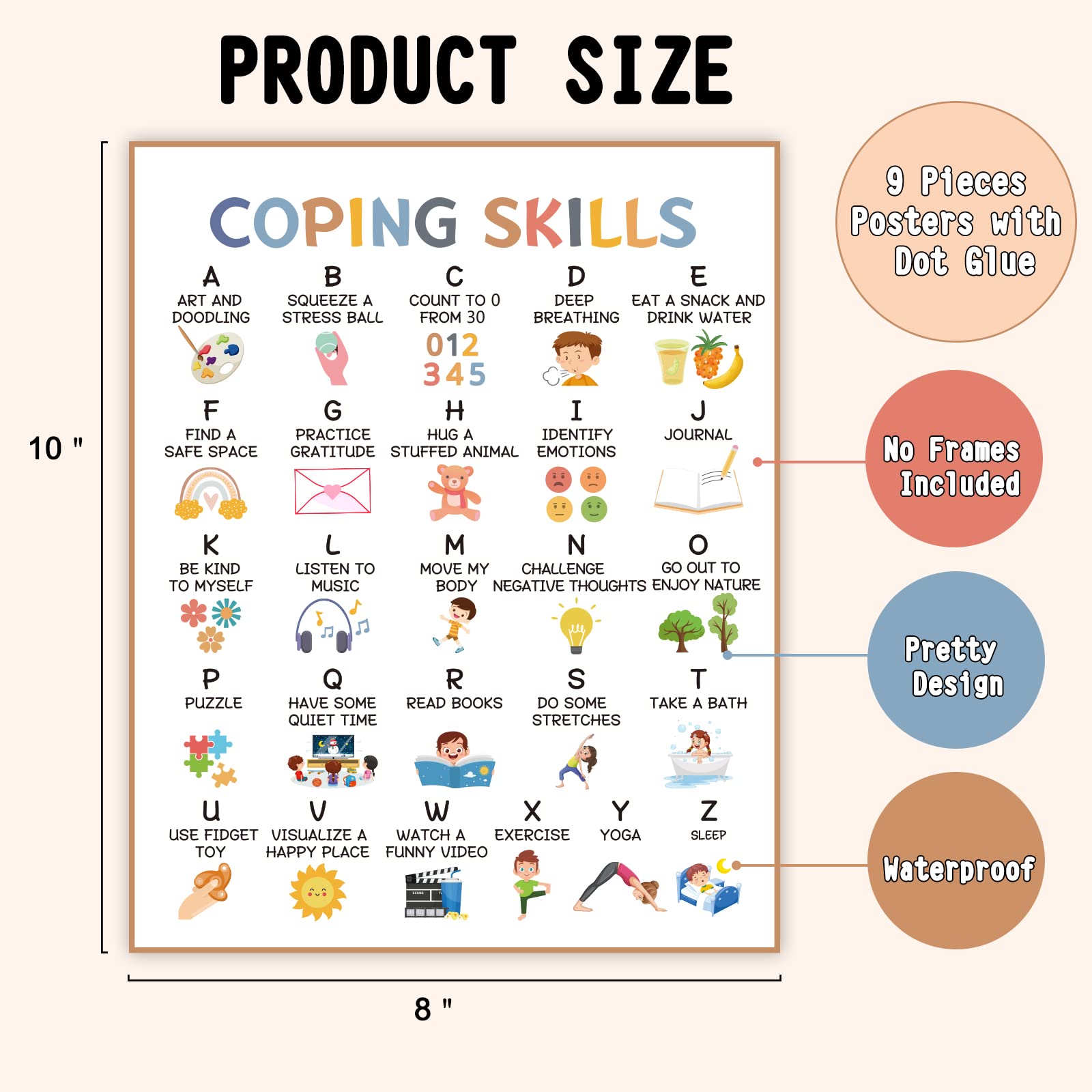 Mua 9 Calming Corner Posters Classroom, Calm Down Corner Feelings Chart ...