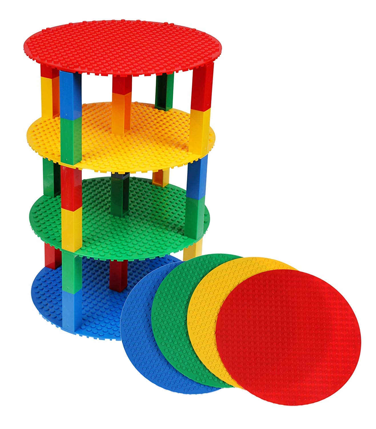 Strictly Briks Classic Stackable 8" Circle Baseplate Brik Tower ...