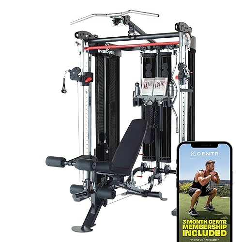 Inspire Fitness FT2 Functional Trainer & Smith Machine Station + Bench ...