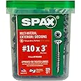 Amazon.com: SPAX #10 x 3 Exterior Flat Head Deck Wood Screws Construction Torx T-Star Plus (225 ...